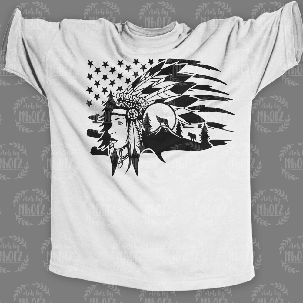 US Girl American Girl Scene Svg Ancient Lady Tribe Clipart - Etsy