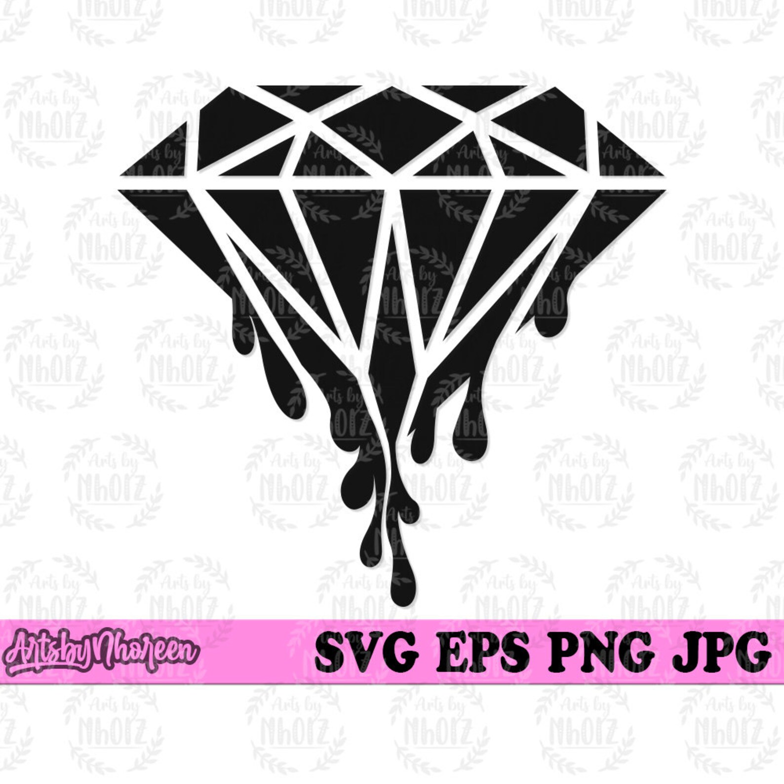 Diamond Dripping Svg Jewelry Shop Jpeg Clipart Diamond Cut - Etsy