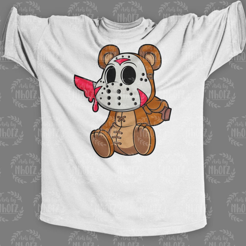 Killer Teddy With Knife Svg Spooky Teddy Clipart Bloody - Etsy