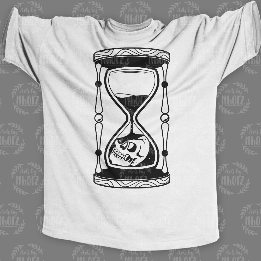 Hour Glass Skull Svg Sand Timer Clipart Time Keeper Cut - Etsy
