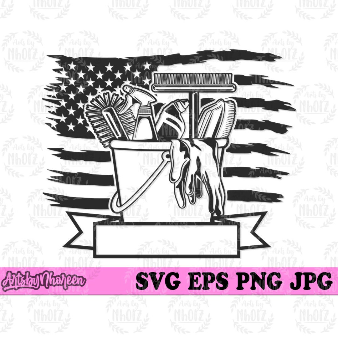 US Cleaning Tools Svg | Cleaners T-shirt Gift Idea Png | Housekeeping ...
