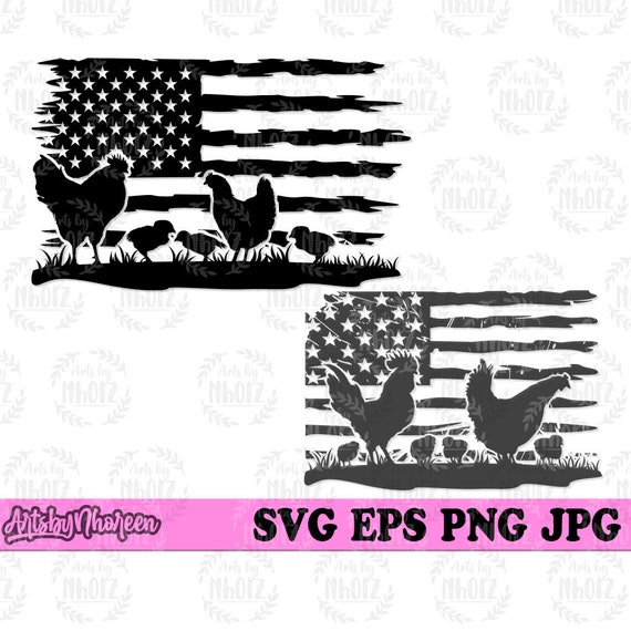 US Flag Chicken Farm Svg Farm Chicken Clipart Farm Animal - Etsy Canada