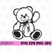 Teddy Bear Svg, Cute Teddy Clipart, Stuffed Toy Cut File, Huggable ...