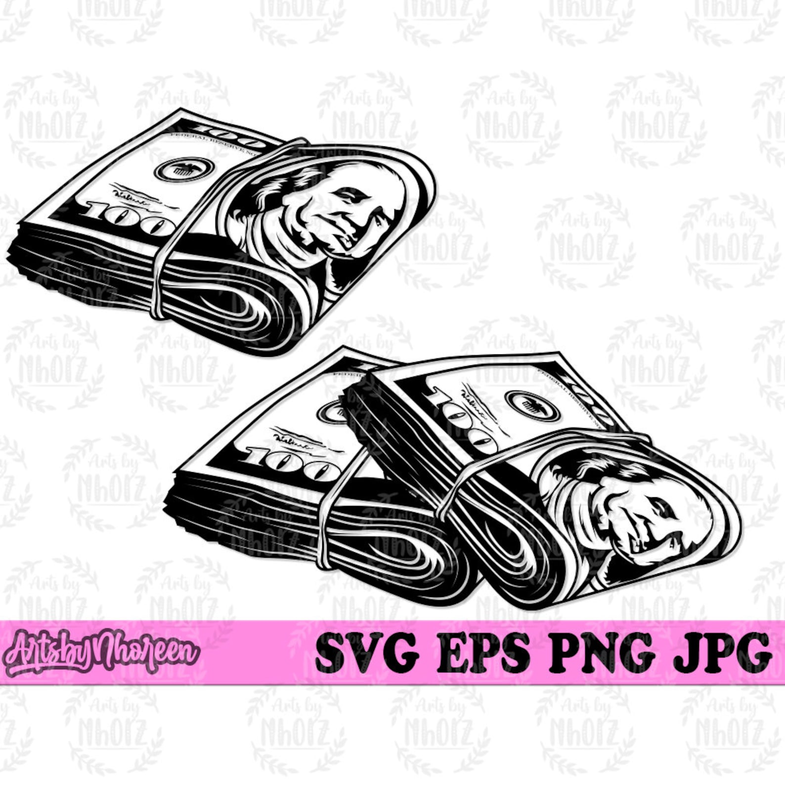 Money Svg, Money Clipart, Money Bill Svg, Money Cutfile, Dollar Bill ...