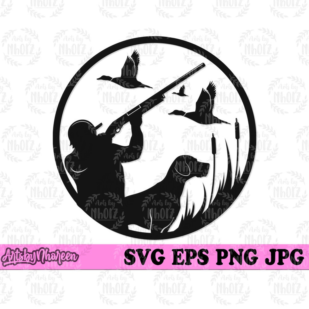 Duck Hunting Svg, Dog Duck Scene Clipart, Hunting Club Jpeg T-shirt ...