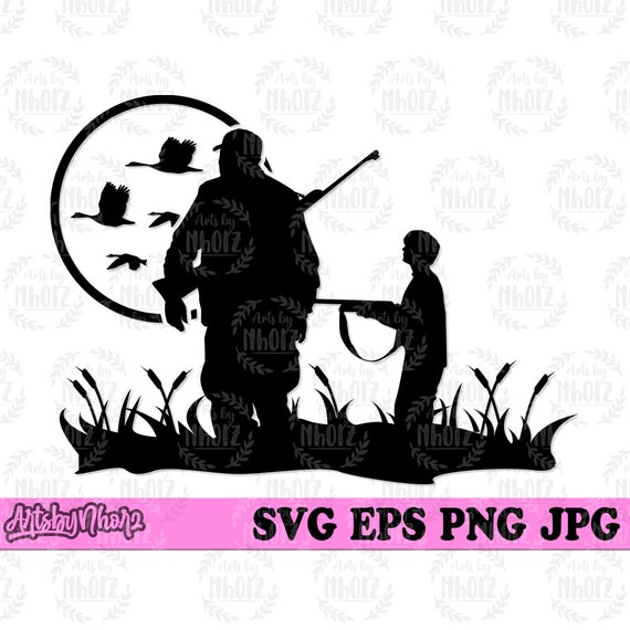 Dad and Son Hunter Svg Like Father Like Son Svg Hunter | Etsy