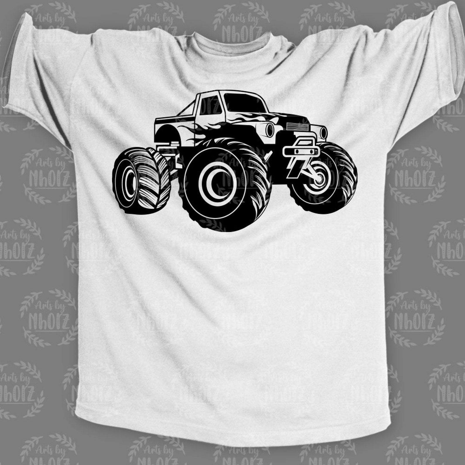 Monster Truck Svg, Upgraded Wheels Cut File, Big Pick up Truck Owner ...