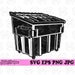 Garbage Dumpster Svg, Dumpsters Clipart, Large Garbage Bin Stencil ...