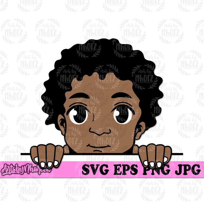 Afro Boy Clipart - Etsy