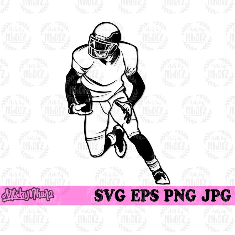 Football Player Svg - Etsy