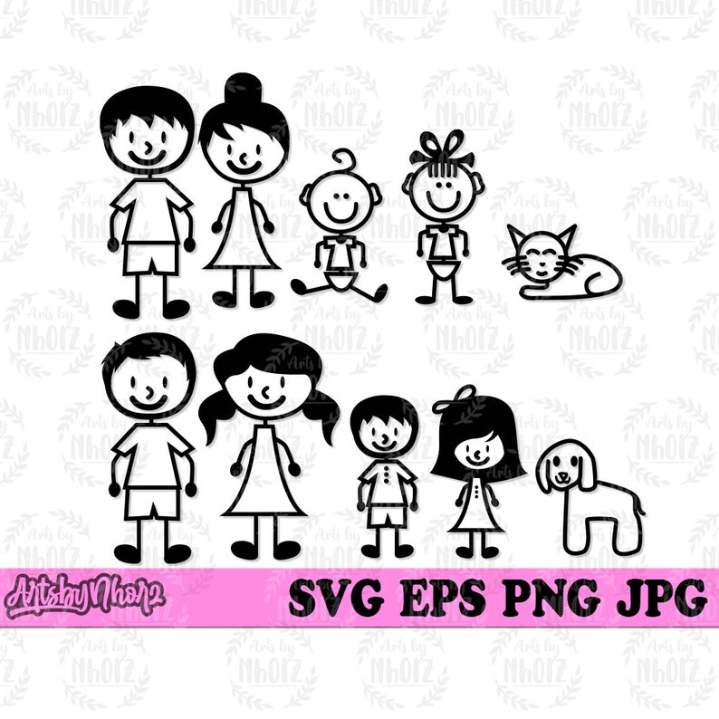 Stick Family Svg Fam Life Svg Happy Family Svg Stick - Etsy