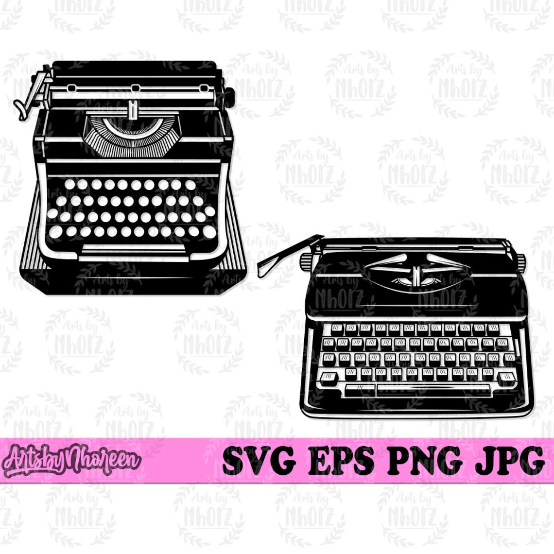 Typewriter Svg Retro Keyboard Clipart Vintage Typing Machine - Etsy