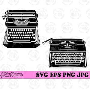 Typewriter Svg, Retro Keyboard Clipart, Vintage Typing Machine Cut File ...