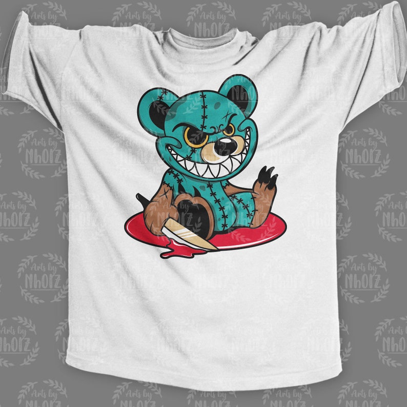 Scary Teddy Svg Horror Stuffed Toy Clipart Halloween Shirt - Etsy