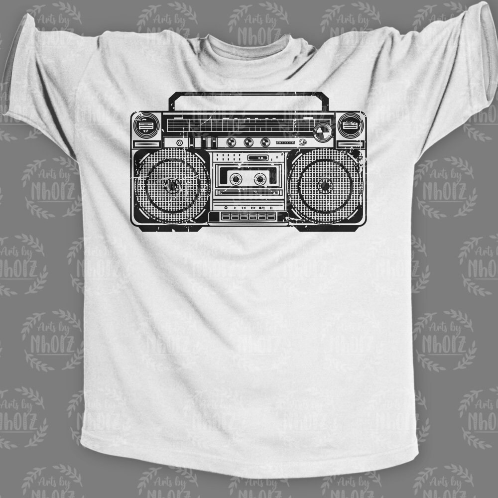 Boom Box Svg Retro Clipart Cassette Tape Stencil Vintage - Etsy