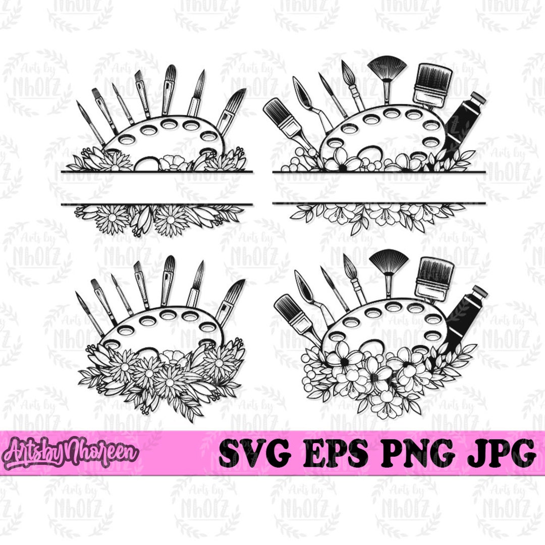 Painter Artist SVG Bundle | Painting Tools Clipart | Paint Brush Cut ...