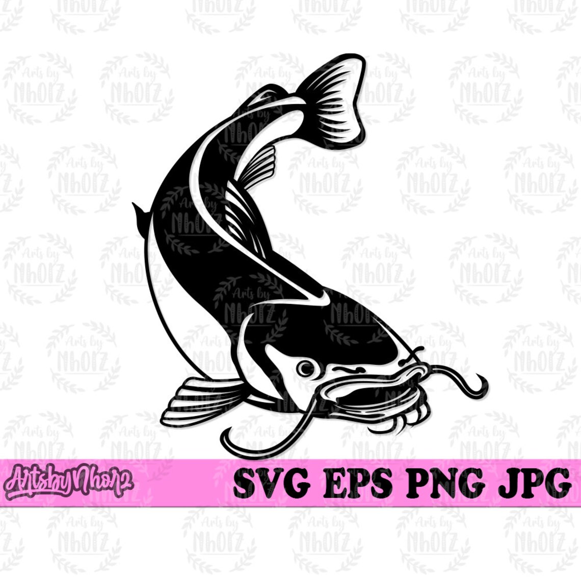 Catfish Svg, Catfish Clipart, Catfish Cutfile, Fishing Shirt Svg, Cat ...