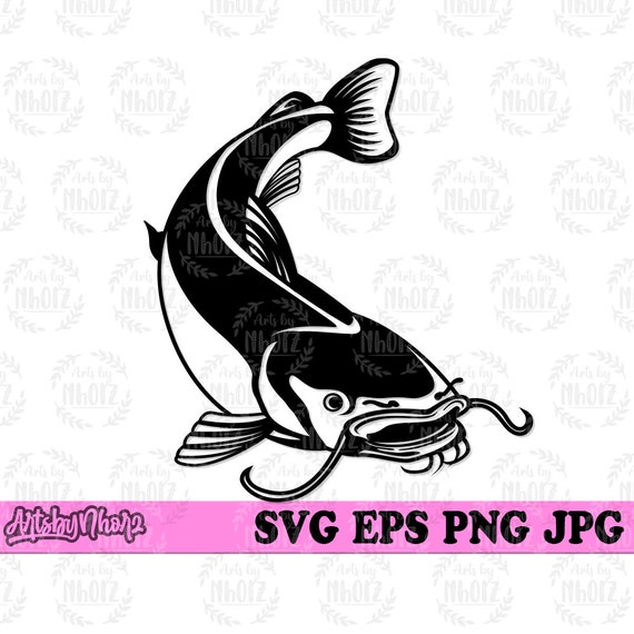 Catfish Svg Catfish Clipart Catfish Cutfile Fishing Shirt - Etsy Canada