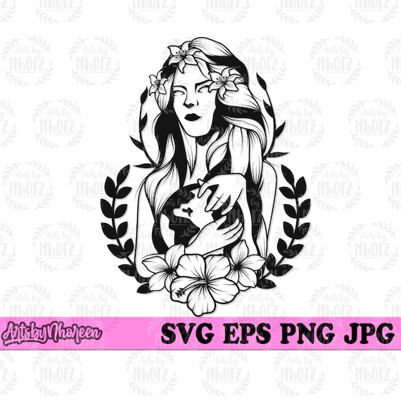 Mother Nature Svg Pretty Woman Cut File Wilderness Clipart - Etsy