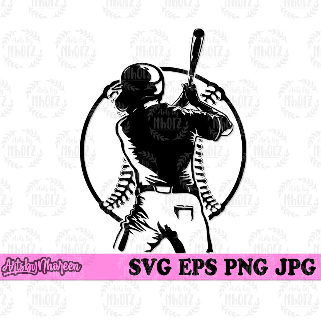 Baseball Player Svg, Sports Dad Shirt Png, Baseball Batter Cut File ...