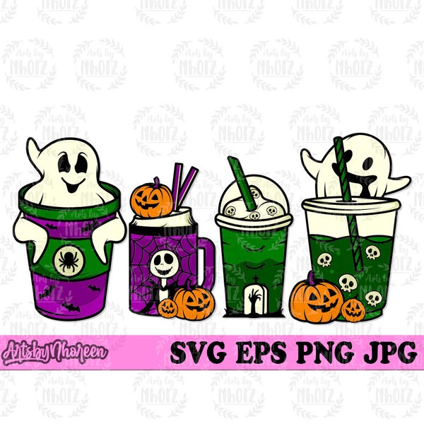 Ghost Drink Coffee Clipart - Etsy