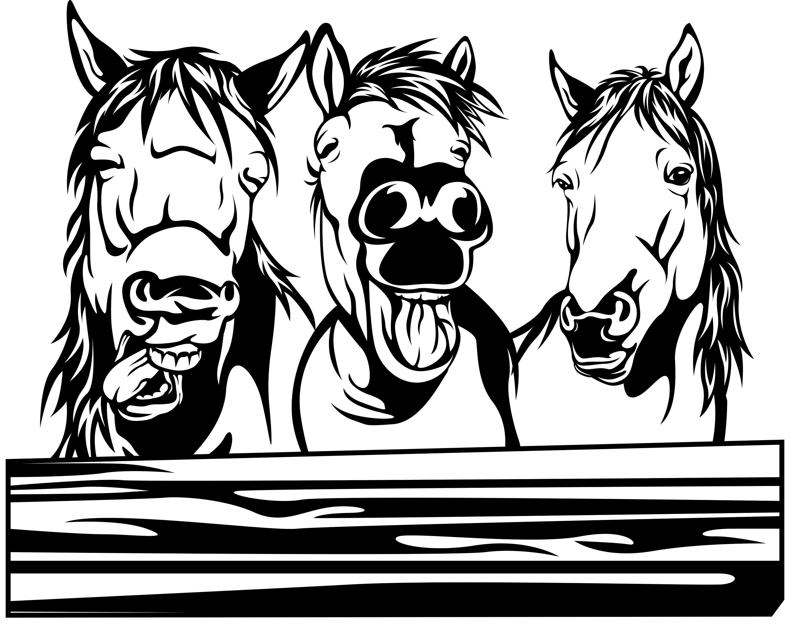 3 Horse Peeking Svg Farm Animal Clipart Ranch Monogram Dxf - Etsy Australia