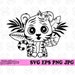 Cute Safari Tiger Svg Baby Animal Clipart Tropical Beach - Etsy