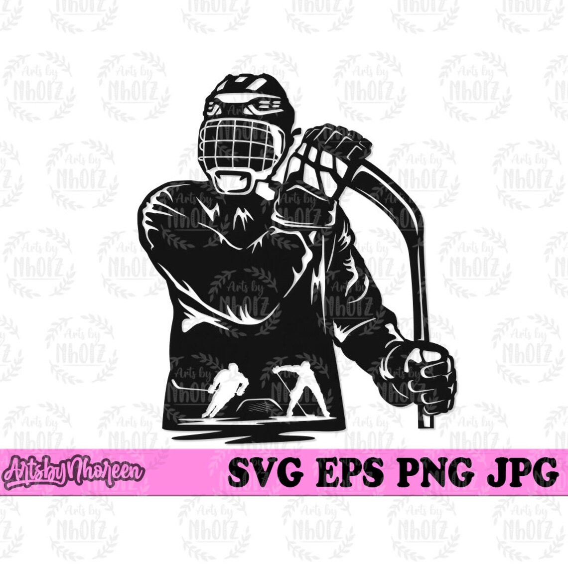 Hockey Player Svg Goaltender Dad Gift Idea Dxf Ice Skating - Etsy
