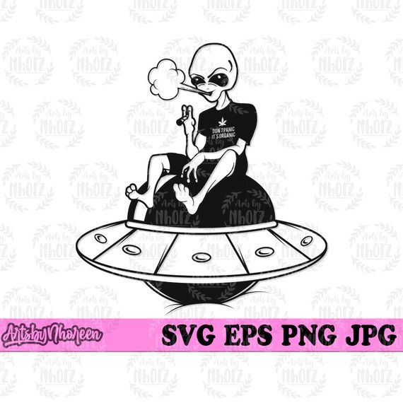 Alien Smoking Weed Svg Cannabis Clipart Rolling Joint Blunt - Etsy