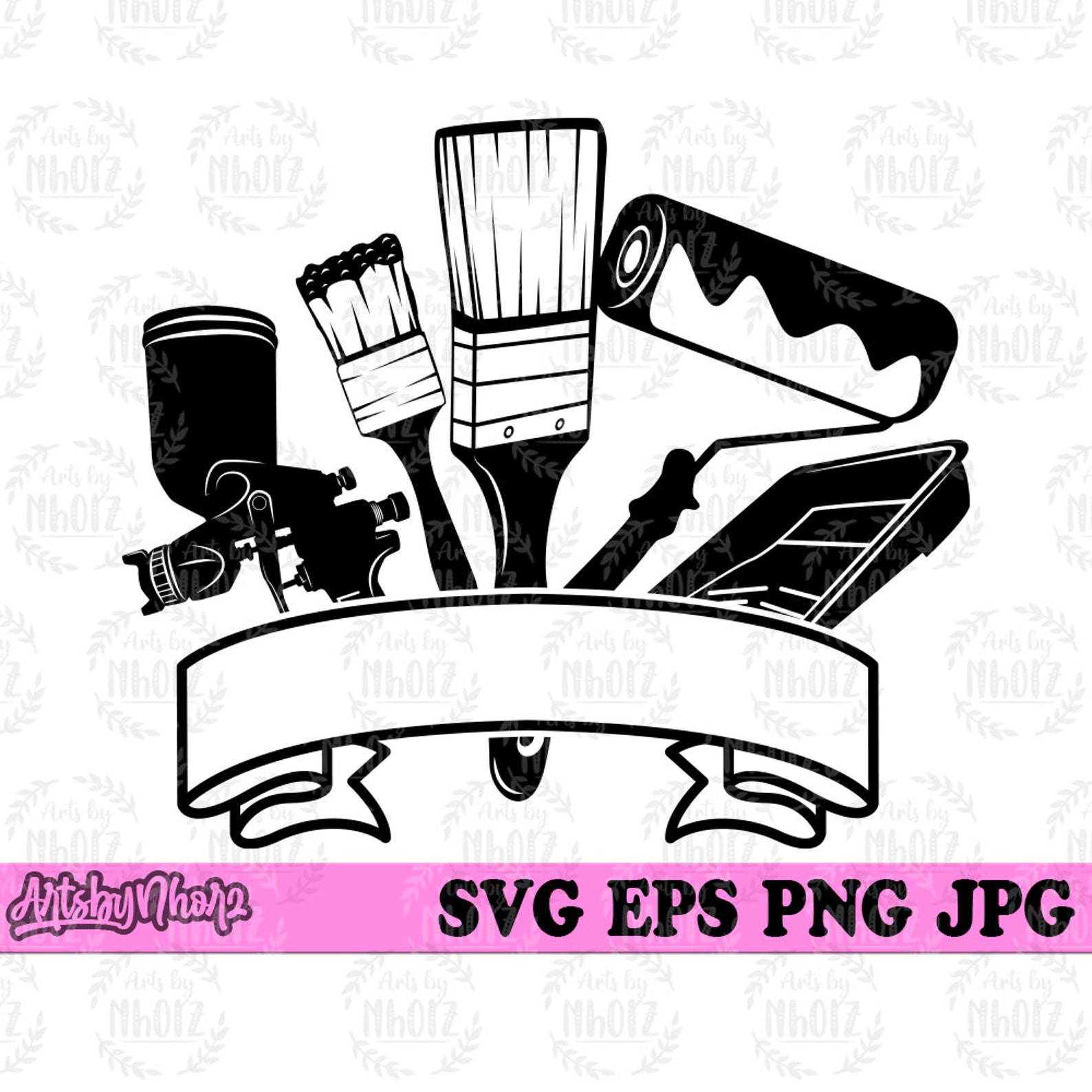Wall Painting Tools Svg Paint Tools Svg Painting Tools - Etsy
