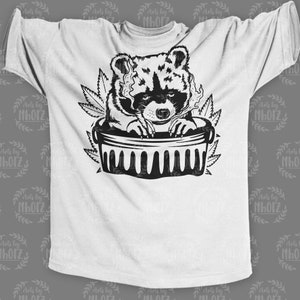 Weed High Raccoon Svg, Rasta Animal Clipart, Woodland Stencil, 420 Dope ...