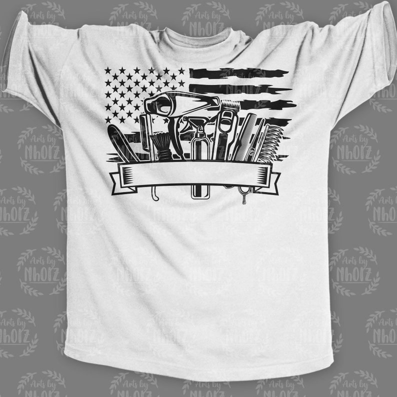 US Barber Tools Svg Barbershop Monogram Dxf Hair Cutter - Etsy