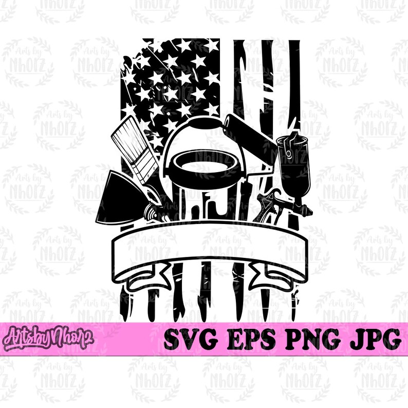 US Painter Tools Svg Painting Shirt Svg US Paint Logo Svg - Etsy