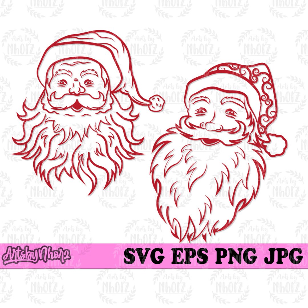 Santa Claus Svg, Christmas Svg, Santa Clipart, Santa Claus Png, Santa ...