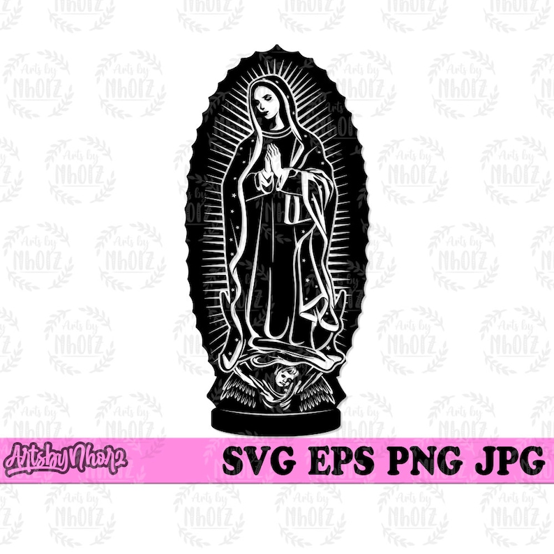 Virgin Mary Svg Blessed Mary Svg Mary Clipart Virgin Mary - Etsy