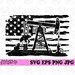 US Flag Oil Rig Svg, Oil Rig Cutfile, US Oil Rig Png, Oil Rig Clipart ...
