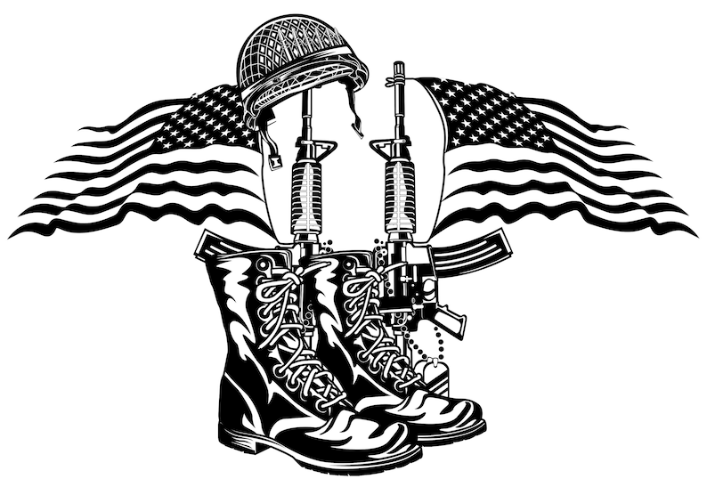 US Military Boots & Flag Svg Soldier Combat Shoes Cut File - Etsy