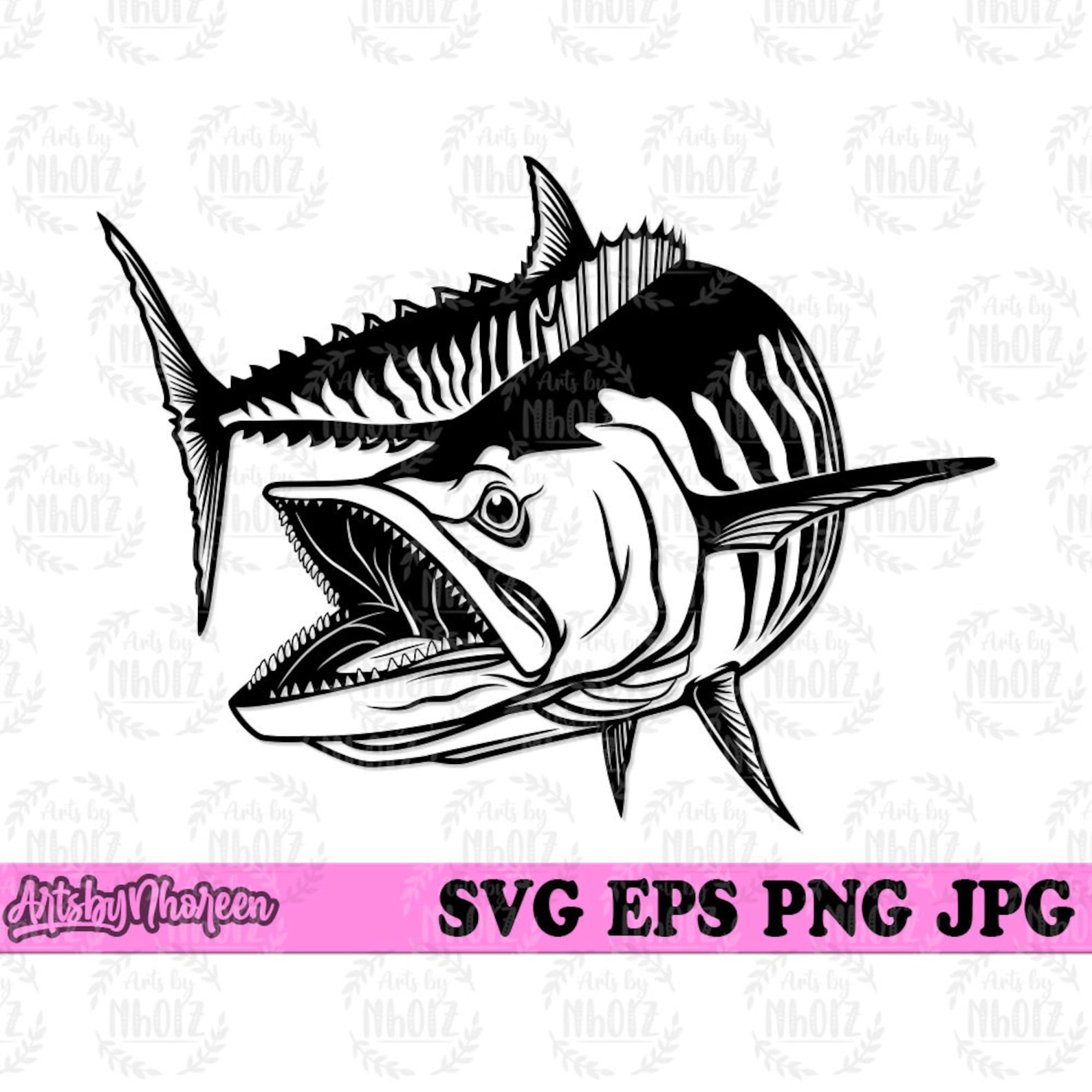 Mackerel Fish Svg Angler Gift Idea Salt Water Fishing Dad - Etsy
