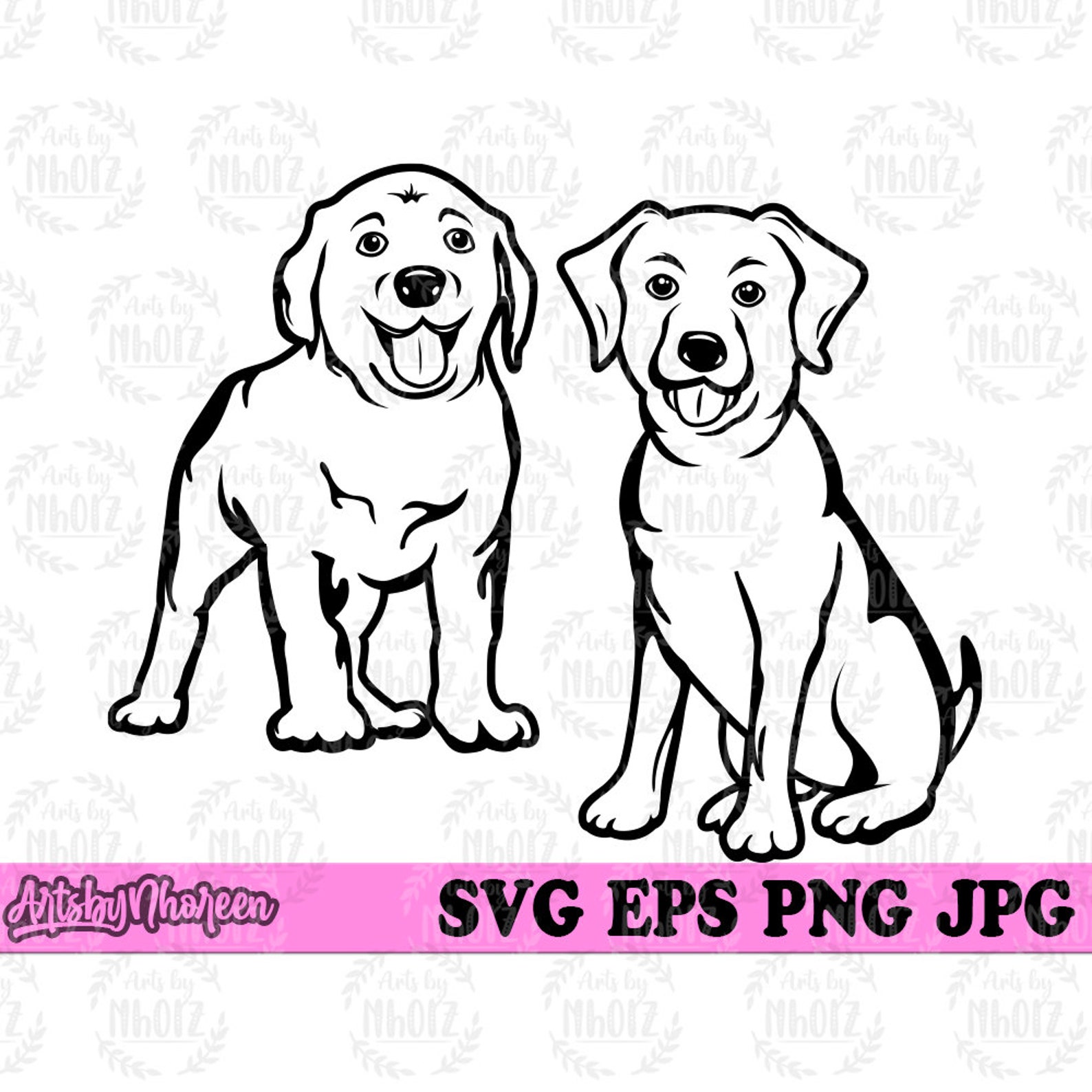 Cute Labrador Puppy Svg Labrador Svg Labrador Clipart | Etsy