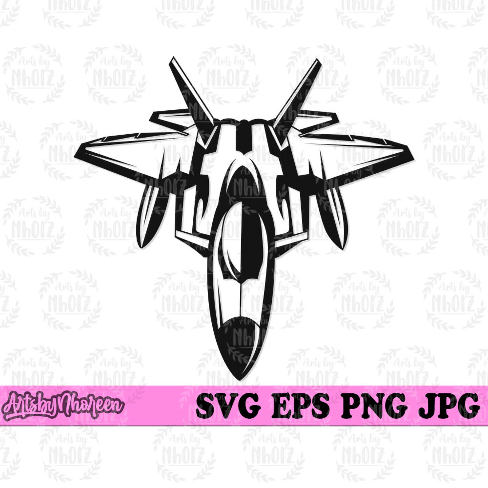 Fighter Jet Svg F16 Aircraft Clipart Military Plane Stencil - Etsy