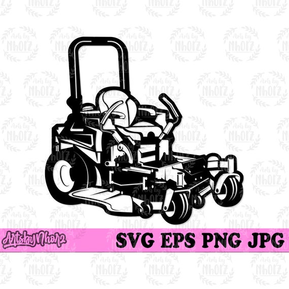 Zero Turn Lawn Mower Svg Lawn Mower Png Lawn Mower Clipart | Etsy