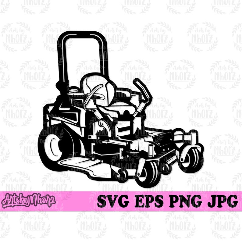 Zero Turn Lawn Mower Svg Lawn Mower Png Lawn Mower Clipart | Etsy