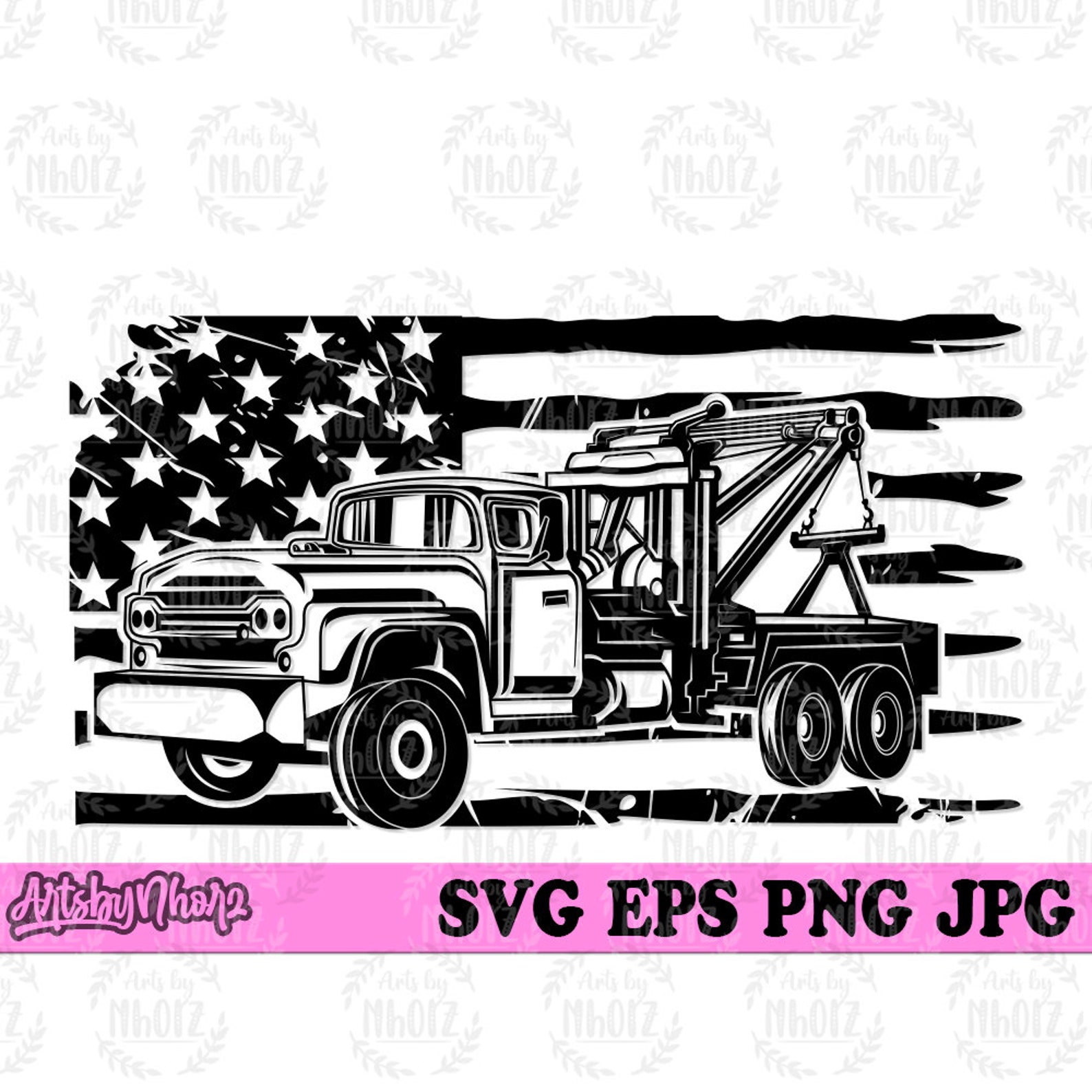 US Tow Truck Svg US Towing Svg US Towing Truck Svg Tow | Etsy