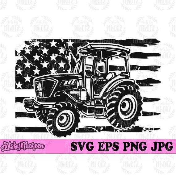 US Tractor Svg Farm Life Cut File Planting Truck Clipart - Etsy