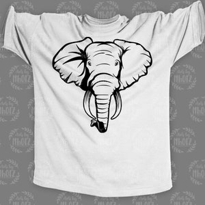 Elephant Head Svg, Big Ears Animal Clipart, Safari Wild Cut File, Zoo ...