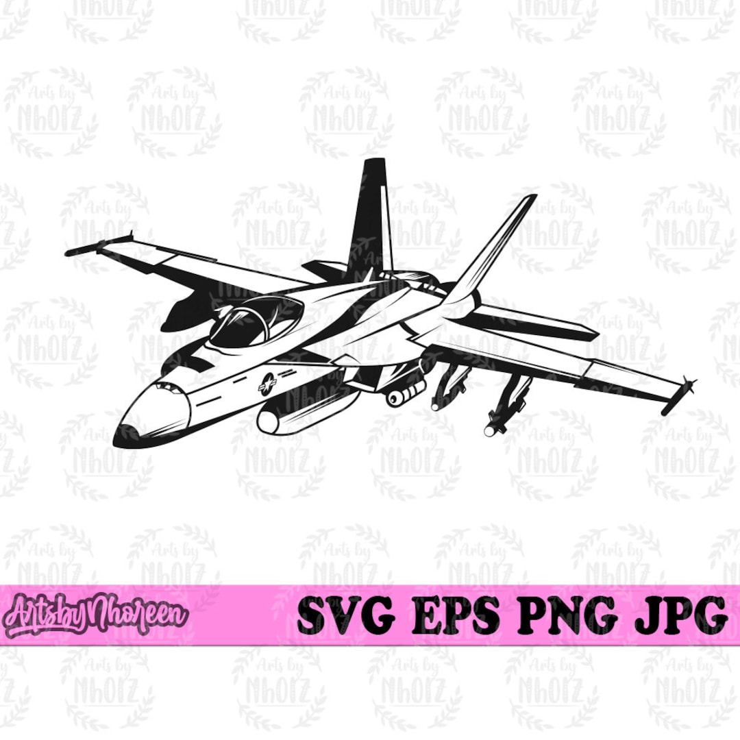 Fighter Jet Svg, Air Force Pilot Cut File, Air Strikes Measles Clipart ...
