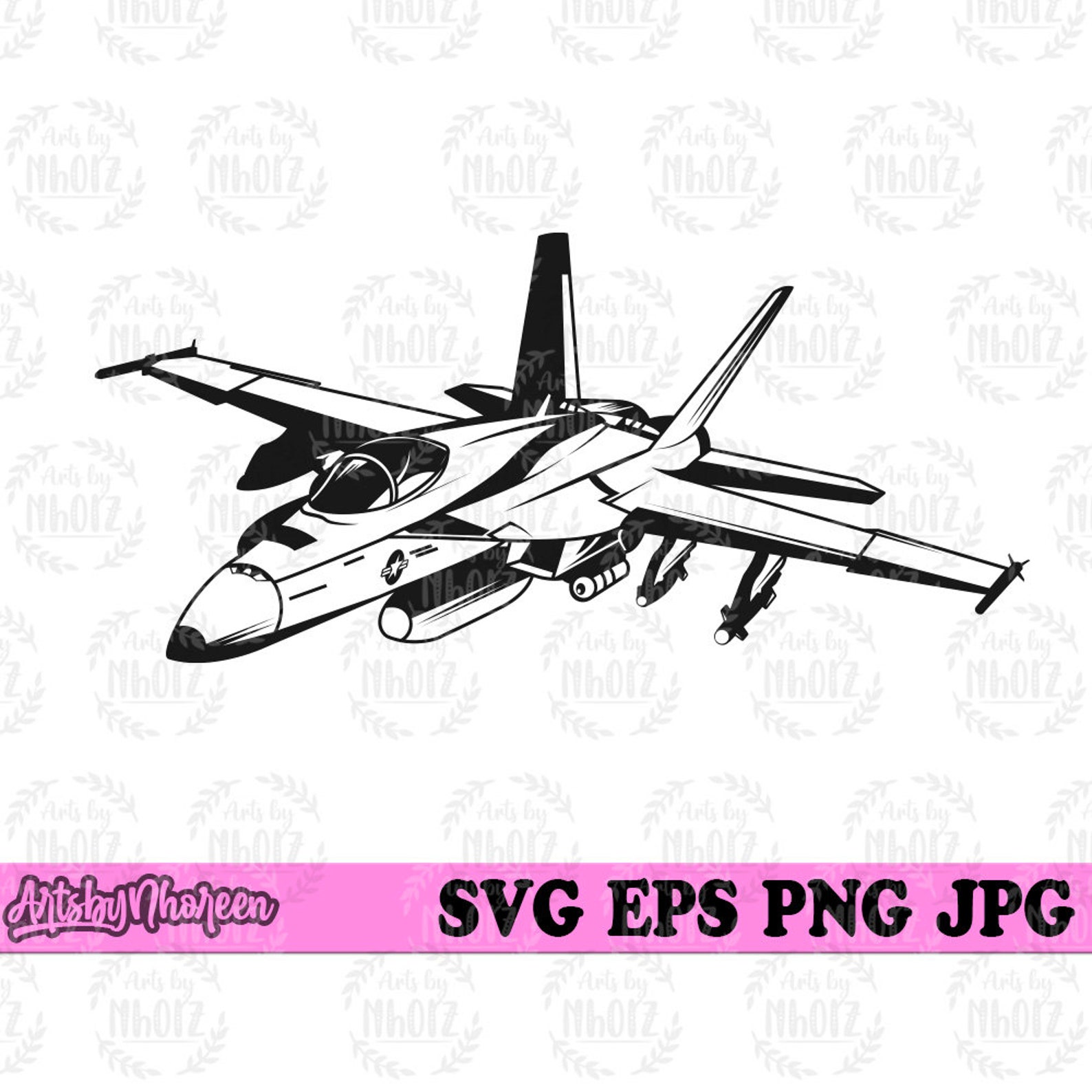 Fighter Jet Svg Air Force Pilot Cut File Air Strikes Measles | Etsy