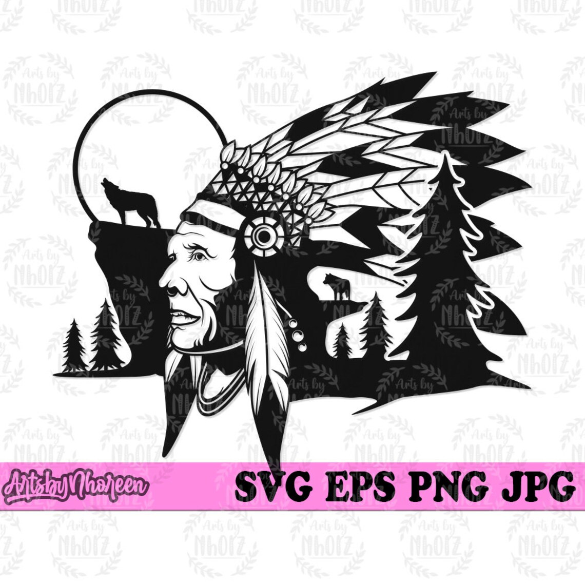 Native American Scene Svg Ancient Tribe Clipart Feather - Etsy