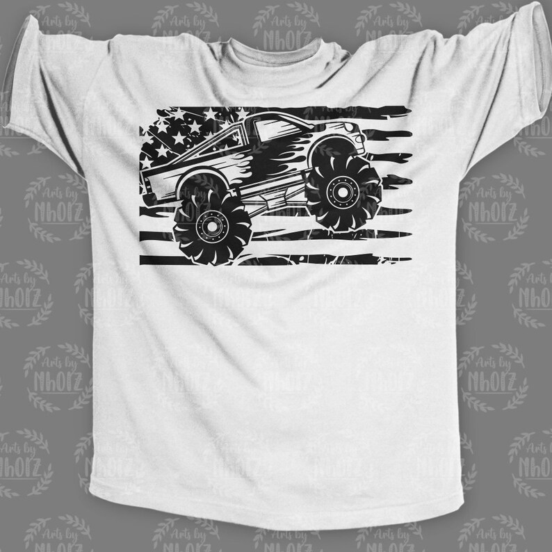 US Monster Truck Svg Extreme Sports Clipart Drag Racing - Etsy