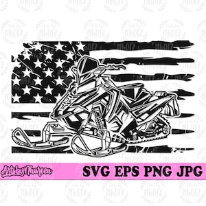 US Snow Mobile Svg, Winter Extreme Sports Cut File, Snow Rider Dad Gift ...